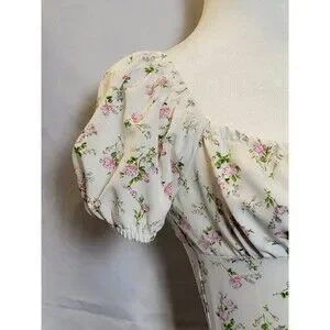 SHEIN | Dresses | Womens Xs Cottagecore Floral Midi Dress Milkmaid ...